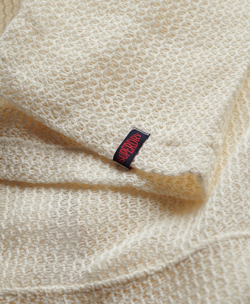 mens Knitted Texture Shirt in Ecru Texture | Superdry UK