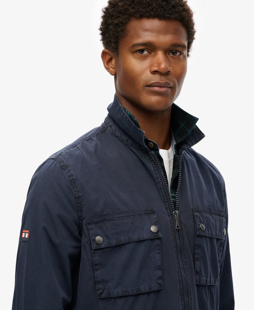 mens Essentials Zip Through Jacket in Eclipse Navy | Superdry UK