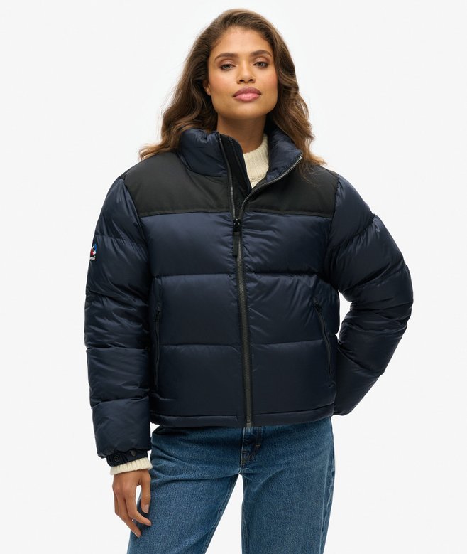 womens Sportstyle Code Puffer Jacket in Eclipse Navy | Superdry UK