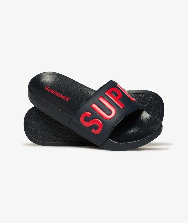 mens Core Graphic Pool Sliders in NAUTICAL NAVY | Superdry UK