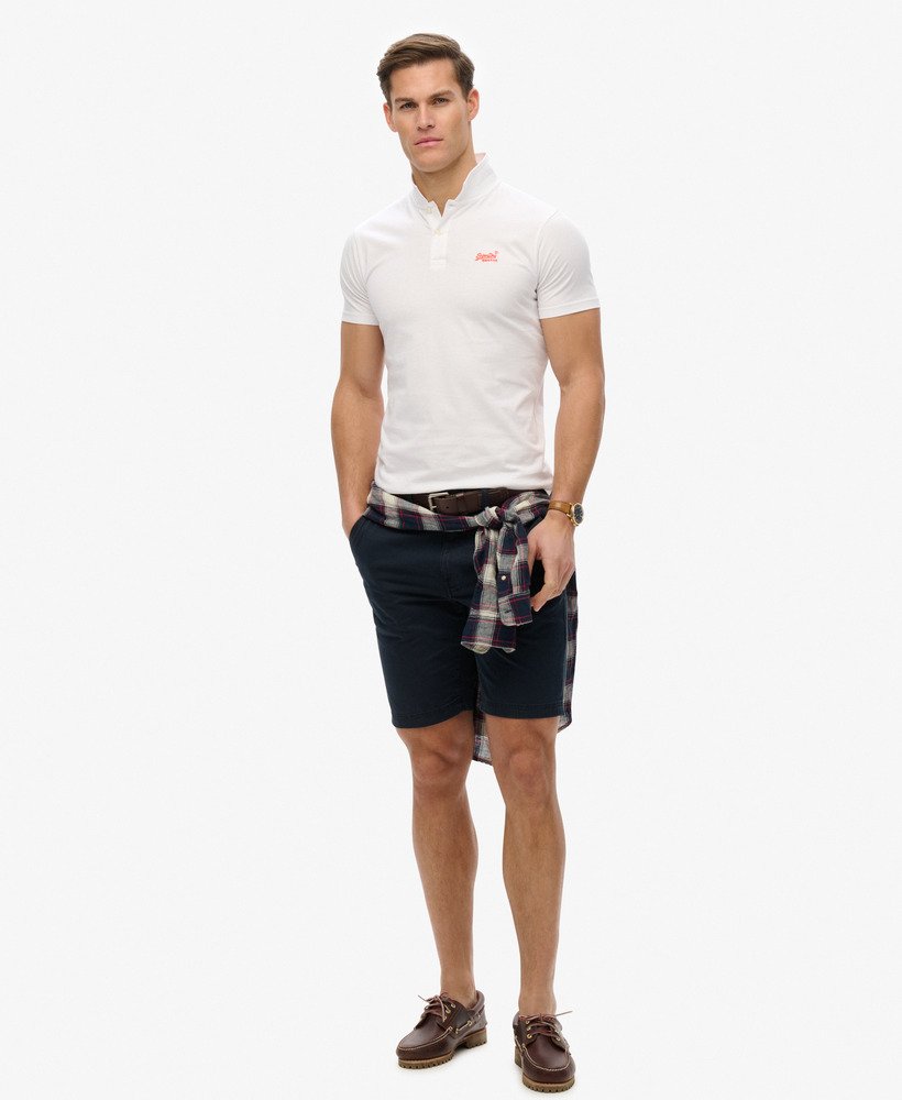mens Essential Logo Neon Jersey Polo Shirt in OPTIC | Superdry UK