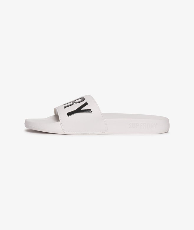 womens Code Core Pool Sliders in OPTIC/BLACK | Superdry UK
