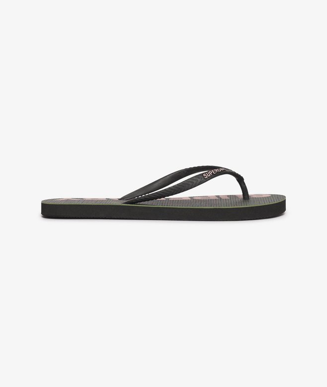womens Logo Flip Flops in Nathan Camo | Superdry UK