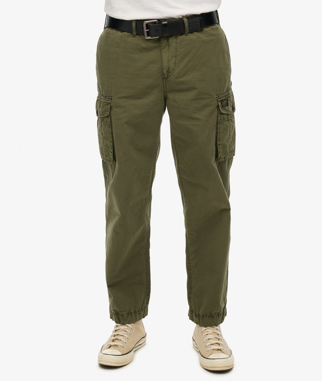 mens Parachute Light Cargo Pants in Chive Green | Superdry UK