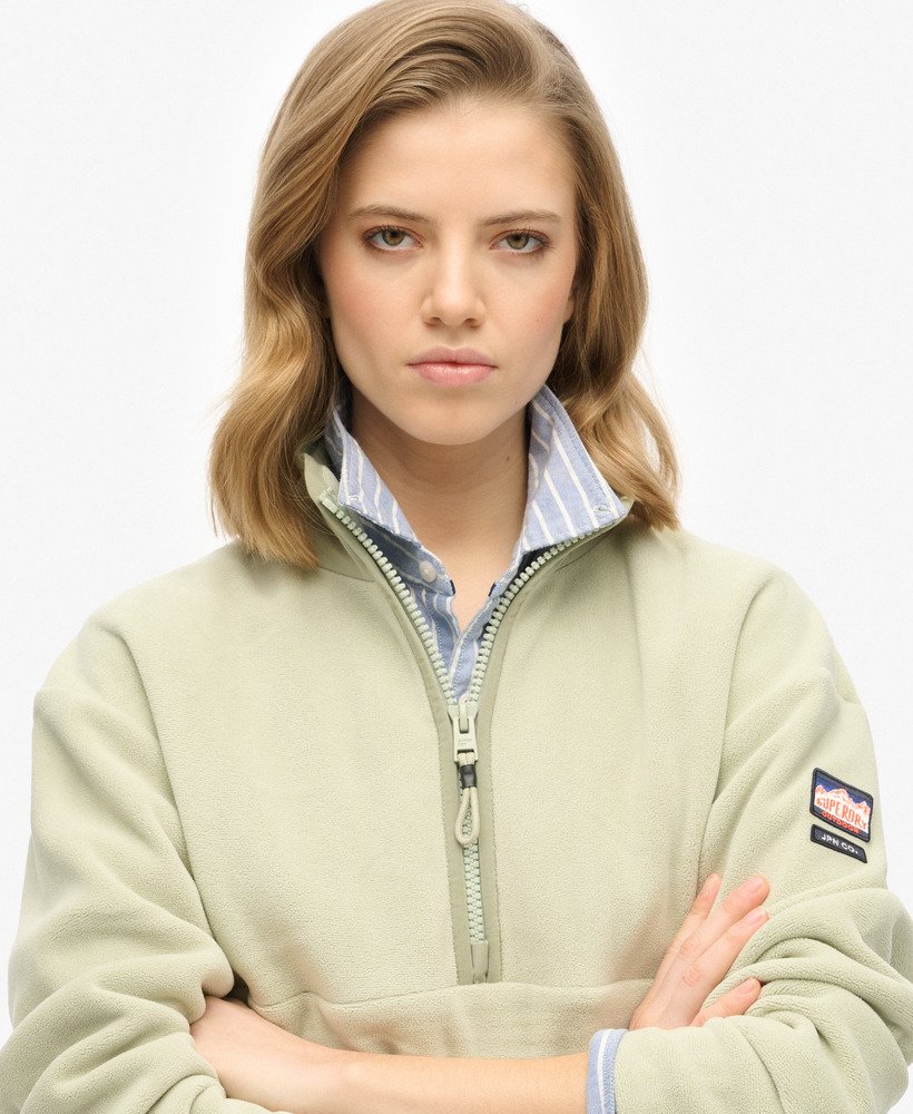 womens Active Half Zip Fleece in Dusty Sage | Superdry UK