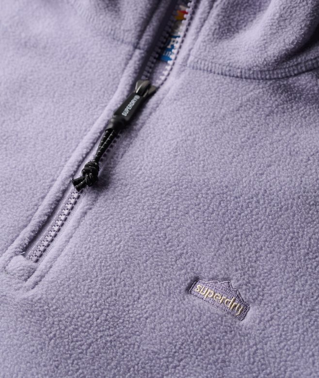 womens Polar Fleece Half Zip Jumper in DULL PURPLE | Superdry UK