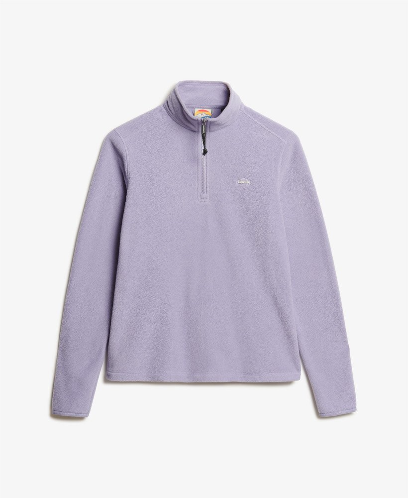 womens Polar Fleece Half Zip Jumper in DULL PURPLE | Superdry UK