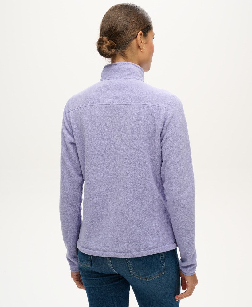 womens Polar Fleece Half Zip Jumper in DULL PURPLE | Superdry UK