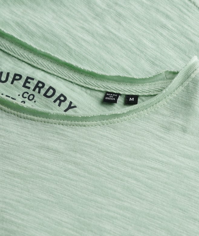 mens Raw Edge Slub T Shirt in Hemlock Green | Superdry IE
