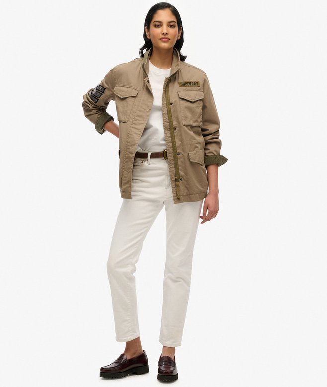 Veste militaire M65 fantaisievert sauge foncé pour Femme | Superdry FR