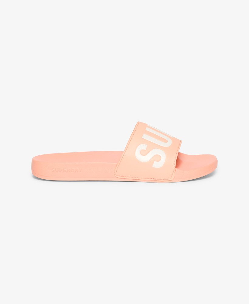 womens Vegan Core Pool Sliders in Pink Pesca | Superdry UK