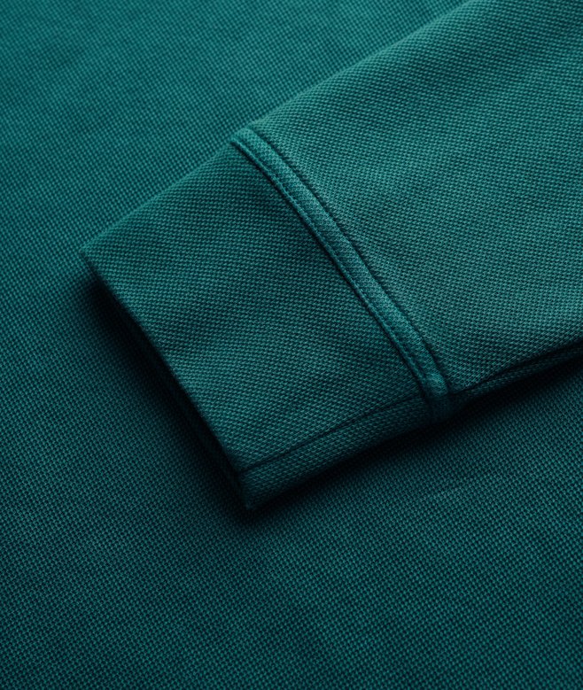 womens Cotton Classic Pique Half Zip Jumper in Washed Green | Superdry US