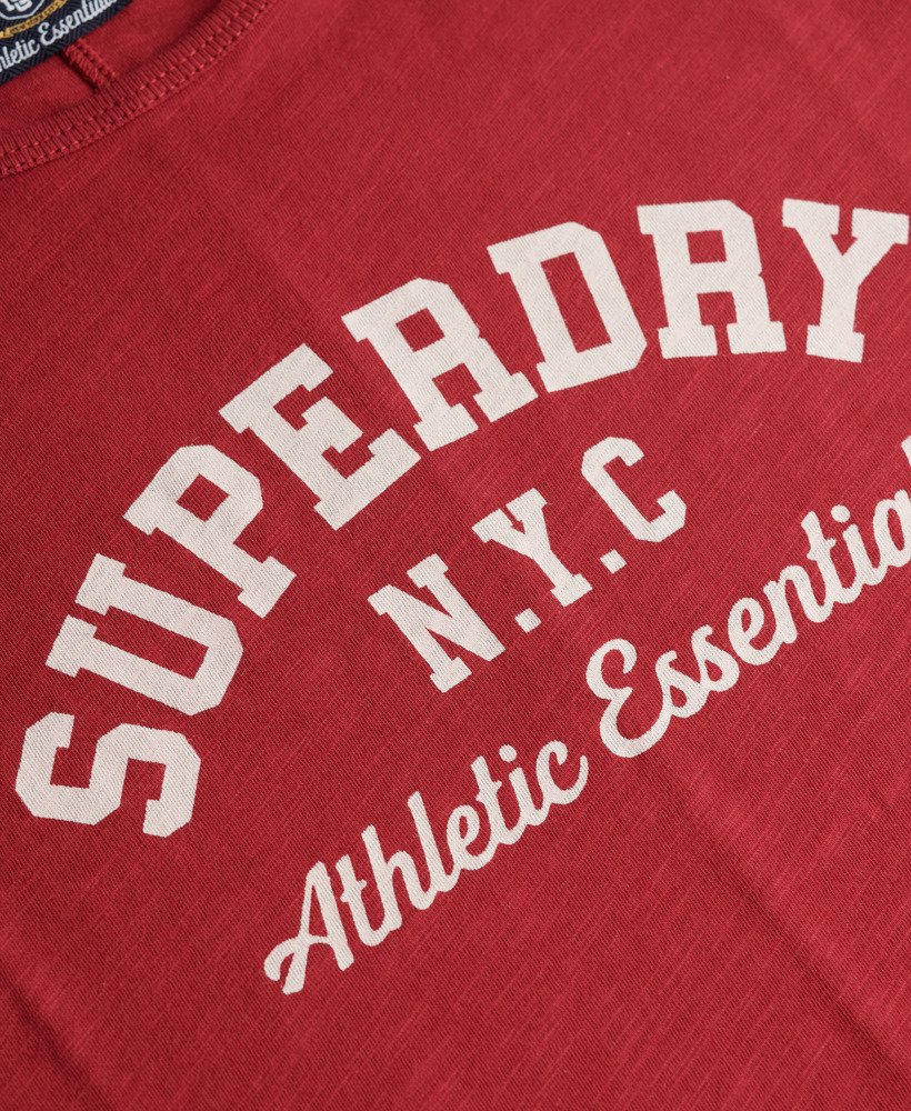 womens Athletic Essential Slub T-Shirt in Bordeaux Red | Superdry UK