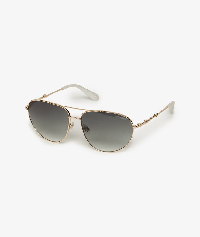 womens Gradient Lens Aviator Sunglasses in Gold / Green lens | Superdry UK