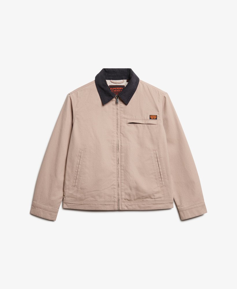 womens Cord Collar Barn Jacket in Fawn | Superdry UK