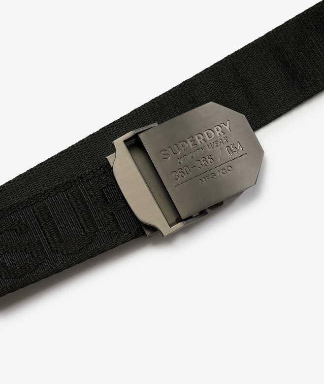 mens Workwear Webbing Belt in Black | Superdry UK