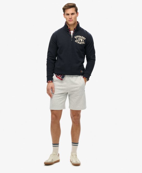 mens Classic Rugby Half Zip Top in Lauren Navy/White | Superdry UK