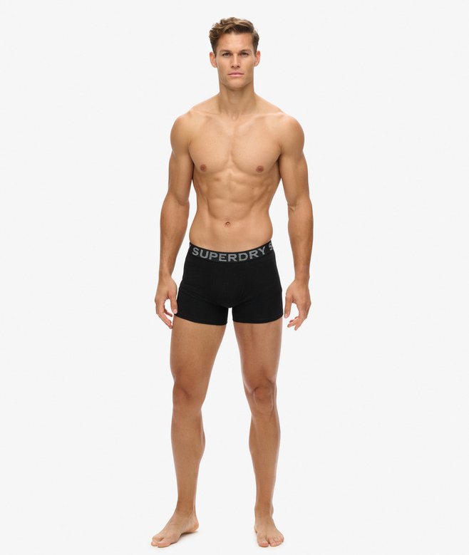 mens Boxer Triple Pack in BLACK/ORANGE | Superdry UK