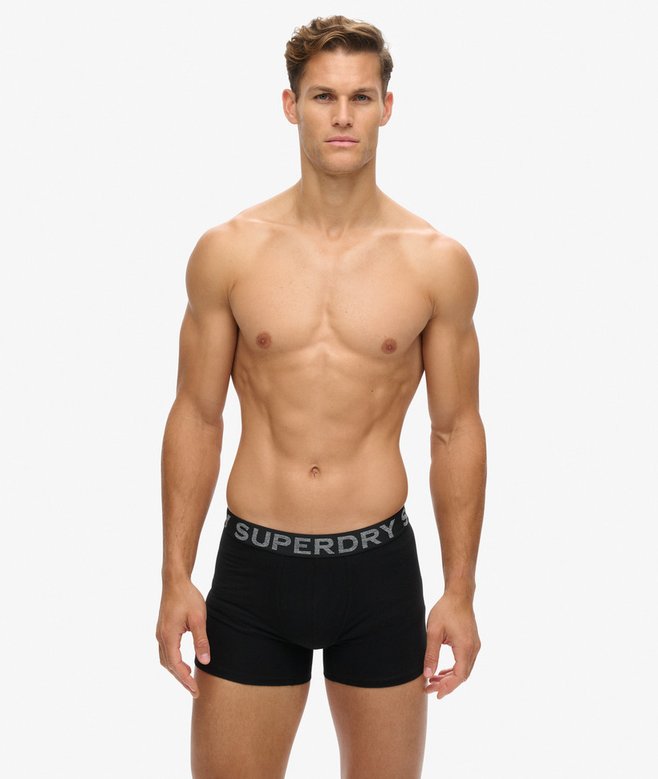 mens Boxer Triple Pack in BLACK/ORANGE | Superdry UK