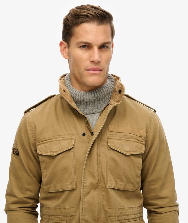 mens Rookie Field Jacket in Sandstone Brown | Superdry UK
