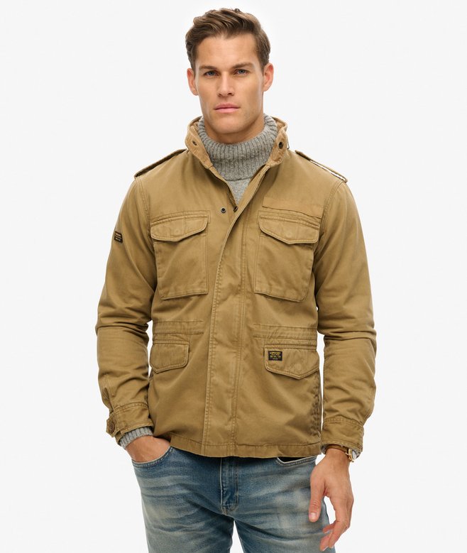 mens Rookie Field Jacket in Sandstone Brown | Superdry UK