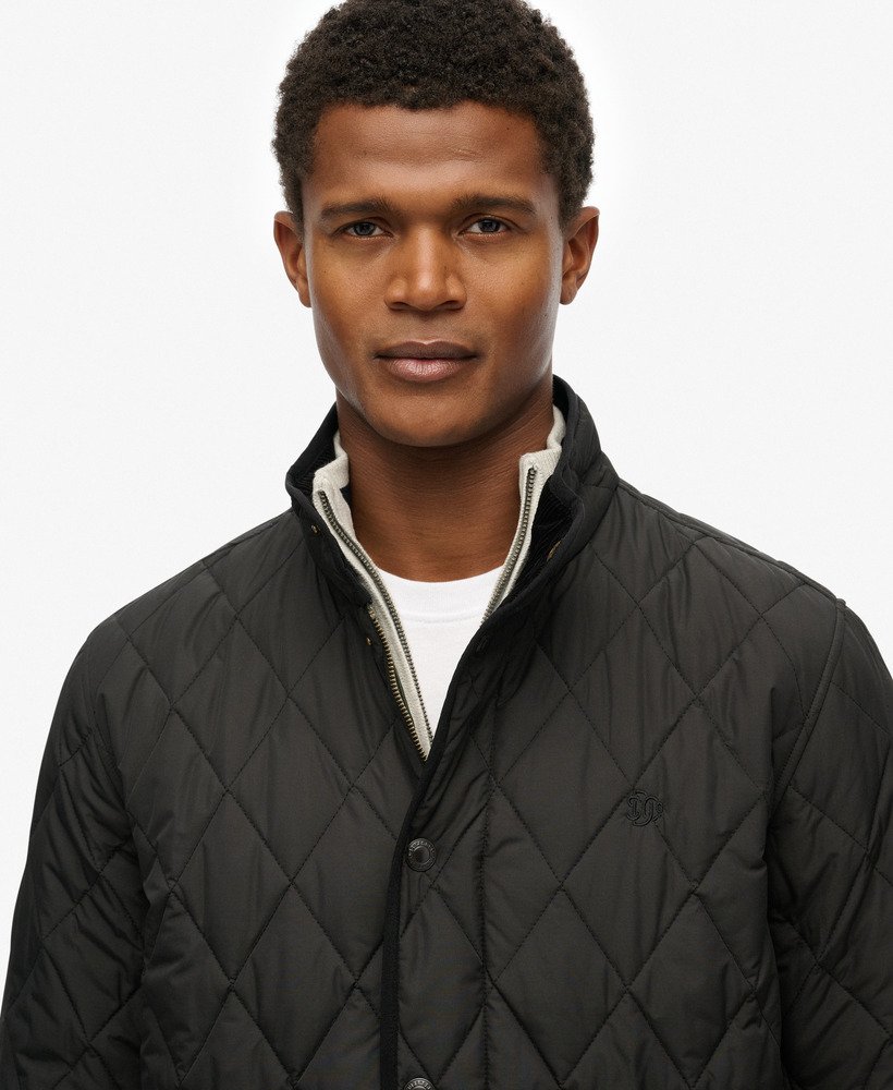mens Quilted Estate Jacket in Meteorite Black | Superdry UK