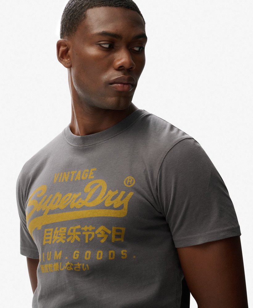 mens Vintage Logo Classic T-Shirt in CHARCOAL | Superdry UK