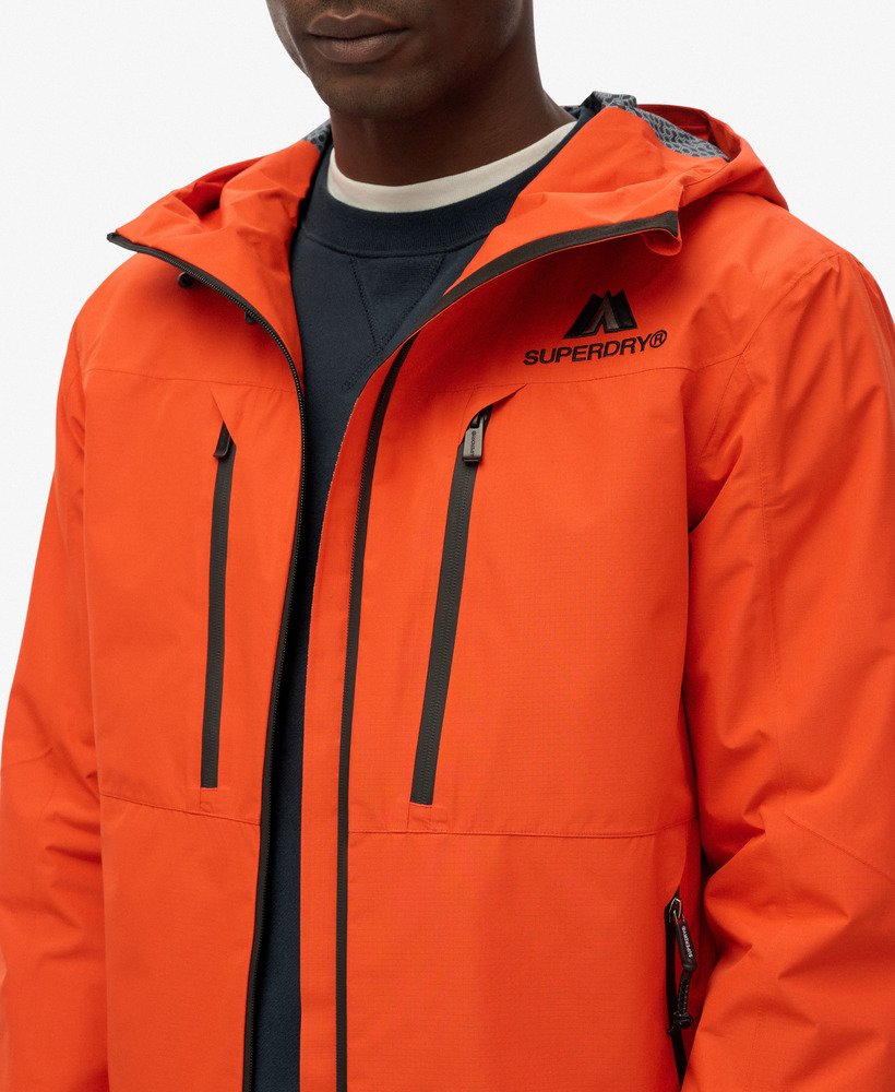 mens Waterproof Jacket in Bold Orange | Superdry UK