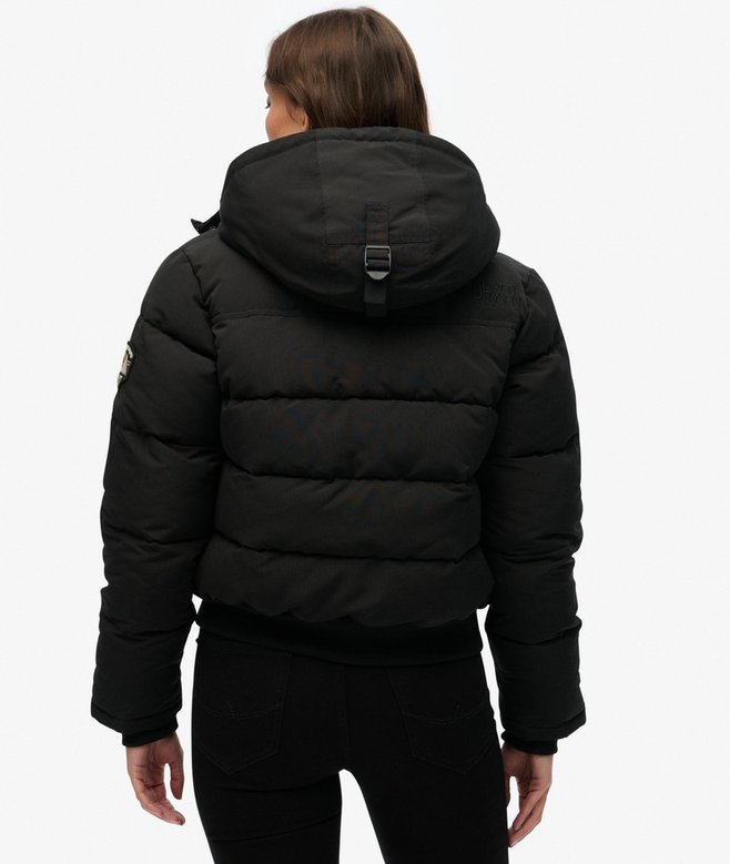 womens Everest Bomber Jacket in Black | Superdry US