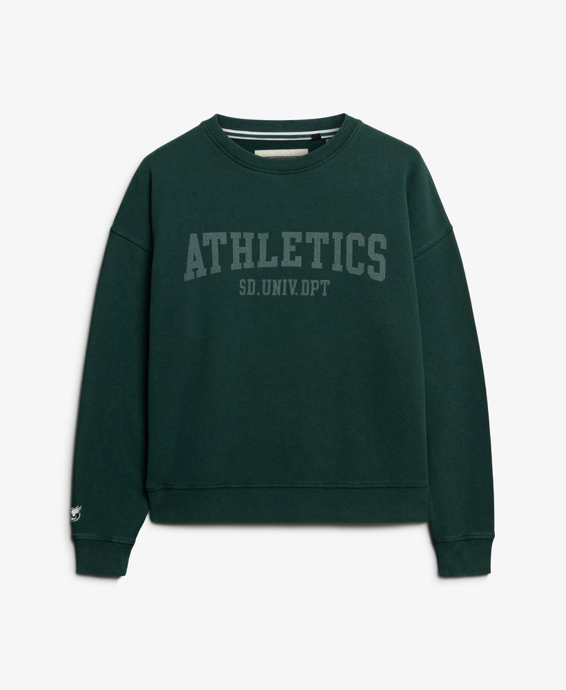 womens Athletic Essentials Relaxed Crew Sweatshirt in ENAMEL GREEN ...