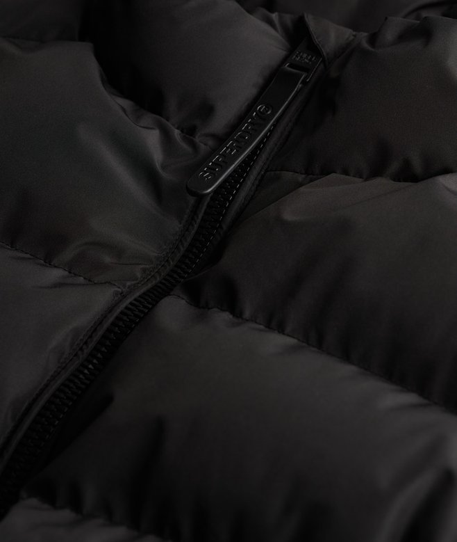 womens Non Hooded Sports Puffer Jacket in Black | Superdry UK