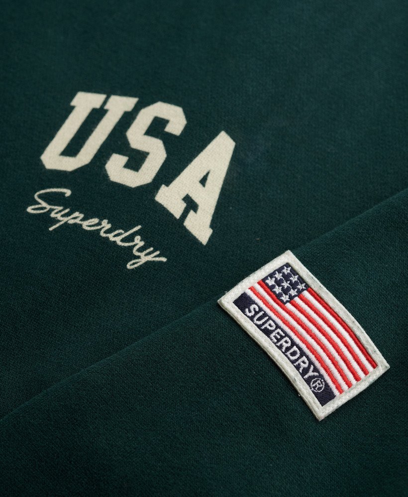 womens Athletic Essentials Relaxed Crew Sweatshirt in Dark Pine Green ...