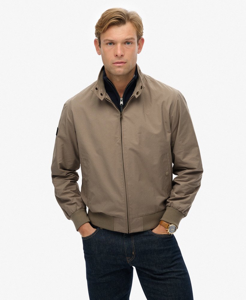 mens Classic Harrington Jacket in Vintage Khaki | Superdry UK