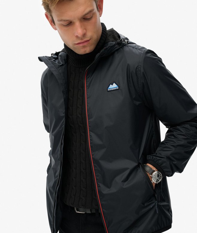mens Essential Tri Windbreaker Jacket in Trail Navy | Superdry UK