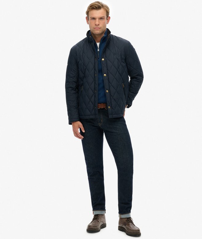 mens Quilted Estate Country Jacket in DEEP NAVY | Superdry UK