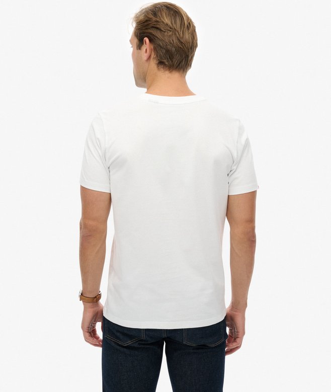 mens British Design Relaxed T-Shirt in OPTIC | Superdry UK