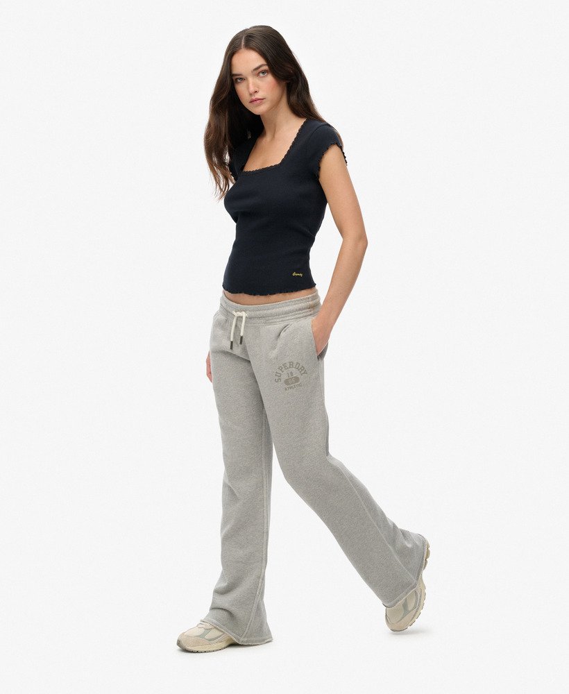 womens Athletic Essentials Low Rise Flare Joggers in GREY MARL ...