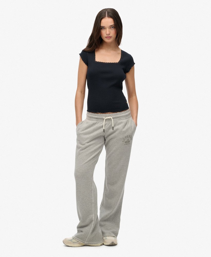 womens Athletic Essentials Low Rise Flare Joggers in GREY MARL ...