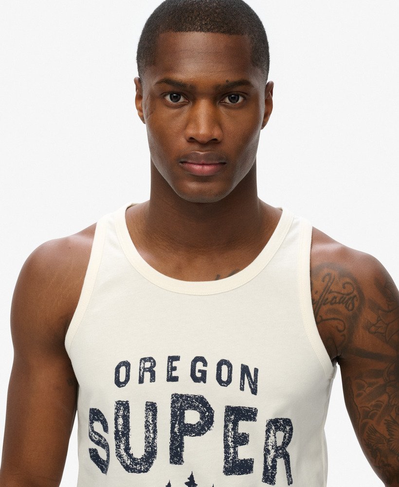 mens Work Shop Vest in CREAM | Superdry UK