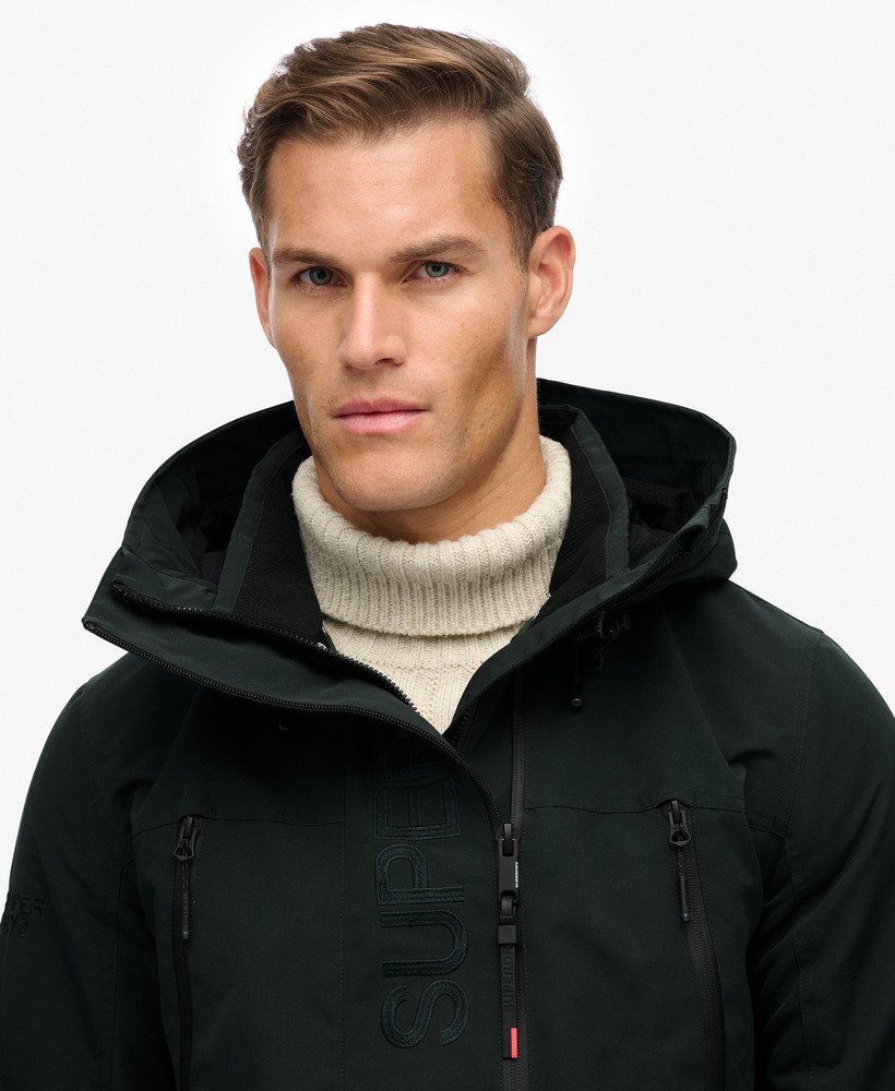 mens Hooded Ultimate Embroidered Windbreaker in Cedar Dark Green ...
