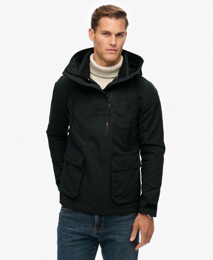 mens Hooded Ultimate Embroidered Windbreaker in Cedar Dark Green ...