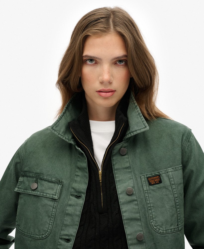 womens Chore Jacket in Balsam Green | Superdry UK