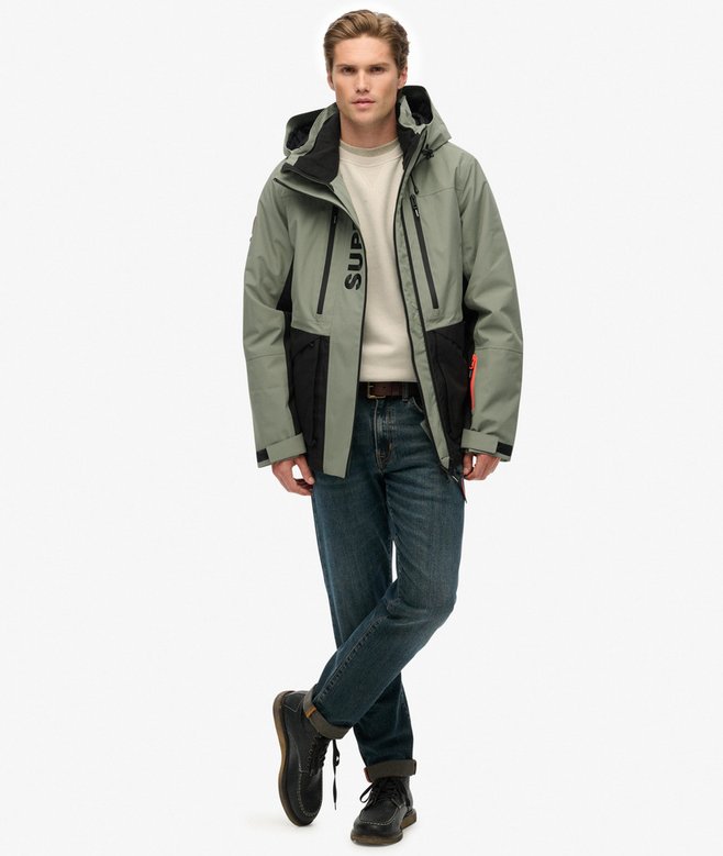 mens Ultimate Freestyle Ski Jacket in Freestyle Green | Superdry UK