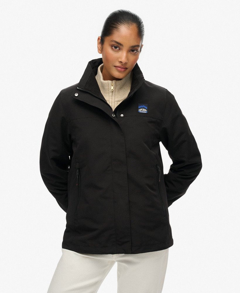 womens Non Hooded Shell Jacket in Black | Superdry UK