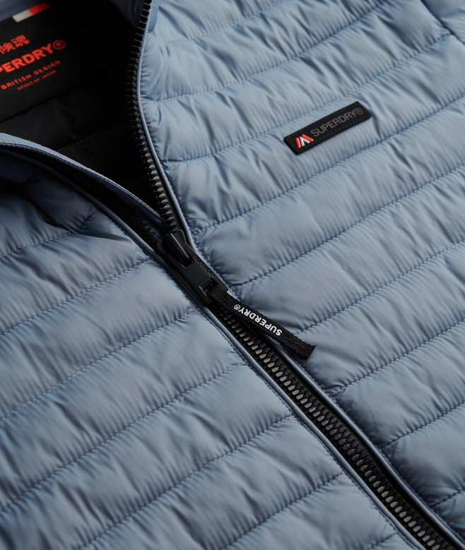 mens Fuji Lite Padded Jacket in Washed Denim | Superdry UK