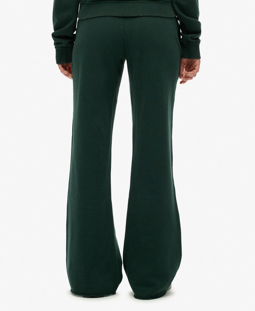 womens Athletic Embroidered Flare Joggers in ENAMEL GREEN | Superdry UK