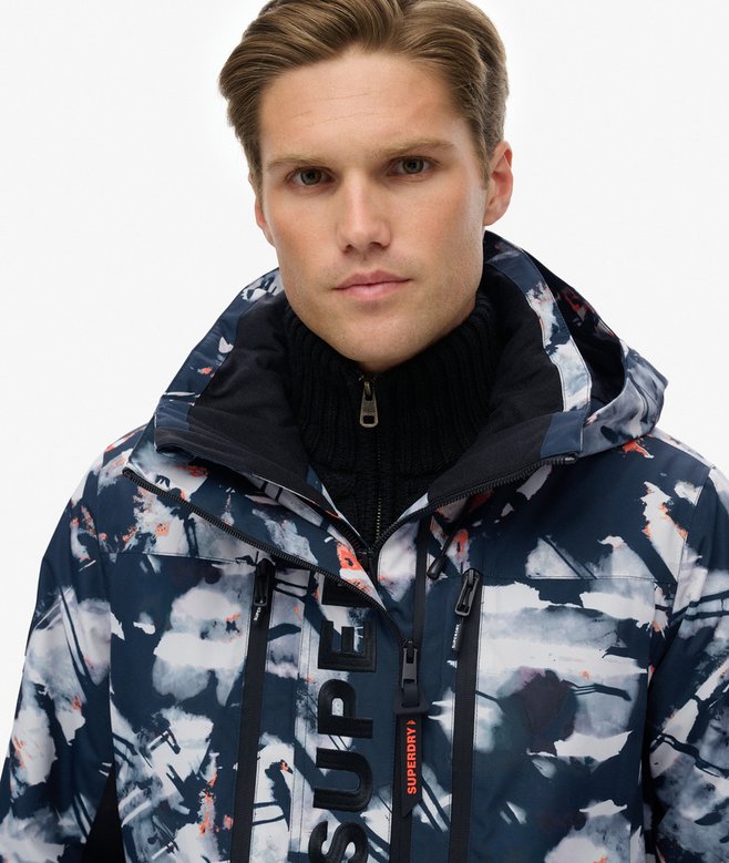 mens Ultimate Freestyle Ski Jacket in Subway Tag Print | Superdry UK