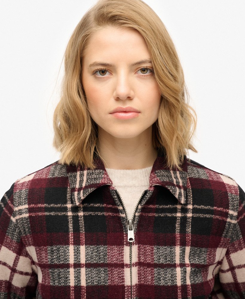 Karierte Ranch Steppjacke wüstenknochen wollweiß kariert für Damen ...