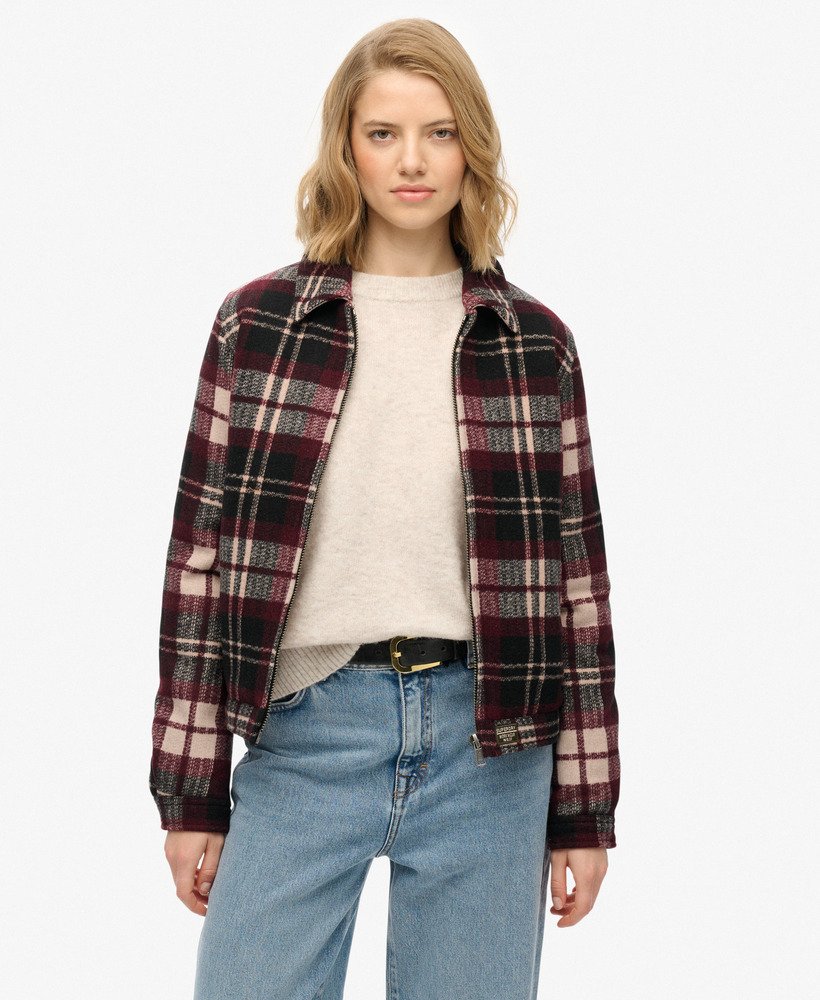 Karierte Ranch Steppjacke wüstenknochen wollweiß kariert für Damen ...