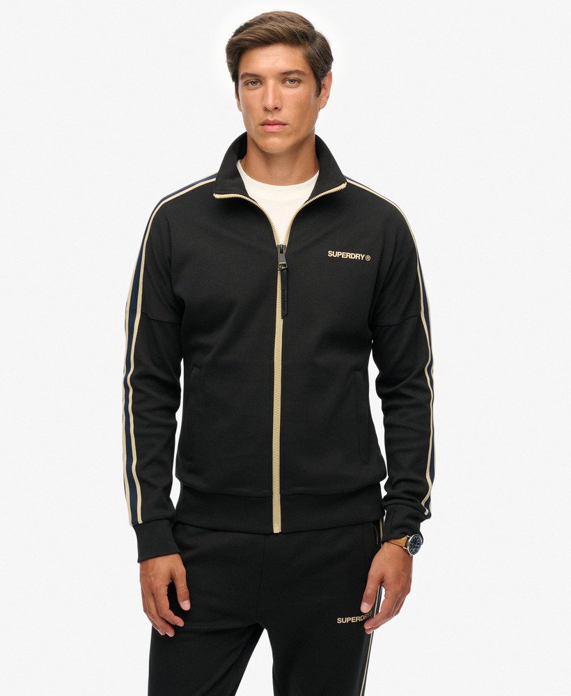 mens Tech Cult Loose Track Top in Black | Superdry UK